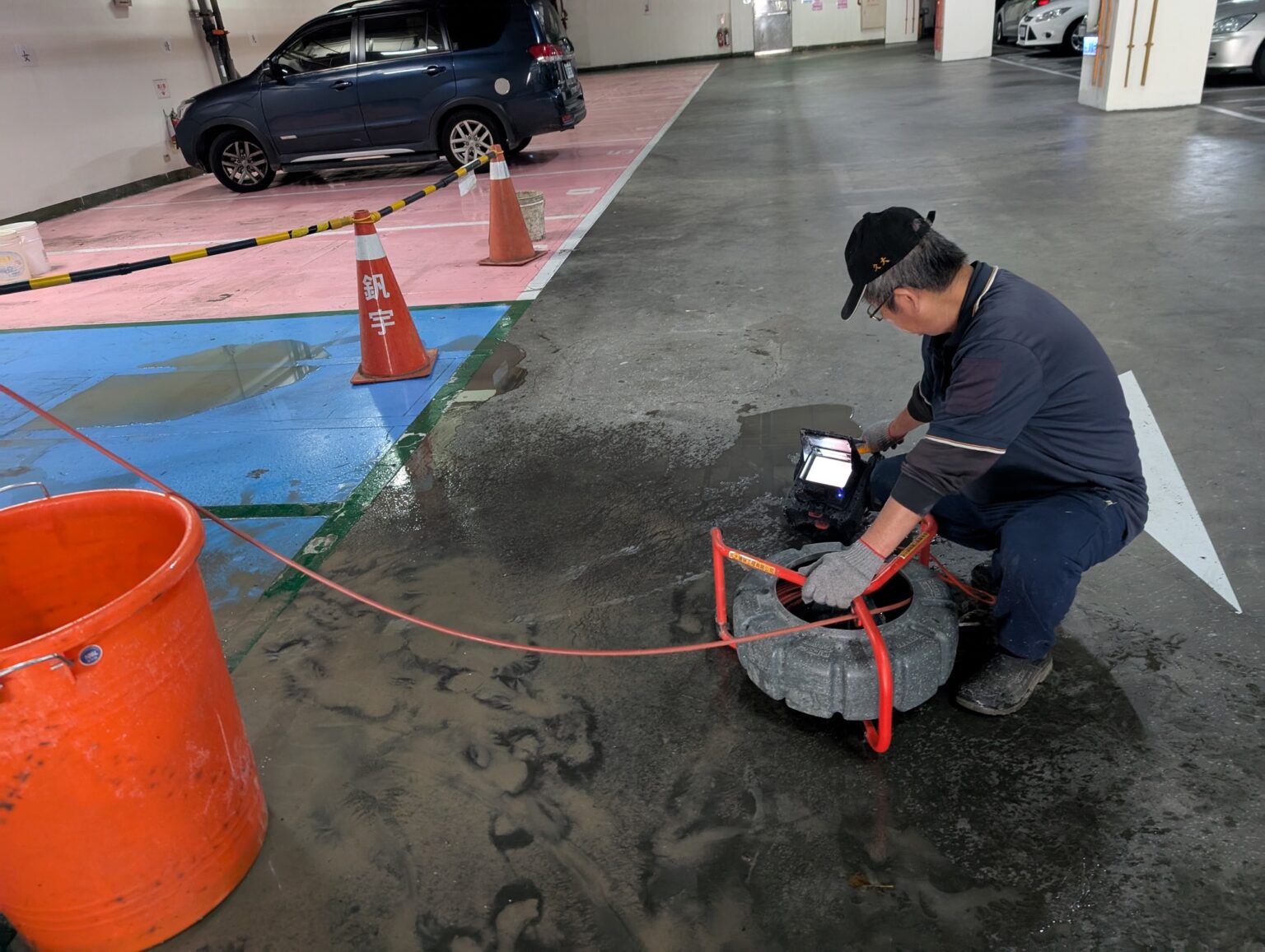 水刀通管配合內視鏡檢查徹底解決被水泥堵塞的幹管 - 久大管道工程有限公司